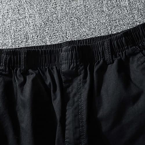 TOWMUS Cargo Pants for Men Men's Outdoor Tactical Pants Rip Stop Lightweight Truck Military Combat Cargo Work Hiking Pants Black