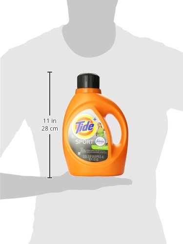 Tide Plus Febreze Fresh Sport Odor Defense Liquid Laundry Detergent, Active Fresh Scent, 2.72 L (59 Loads) - Packaging May Vary