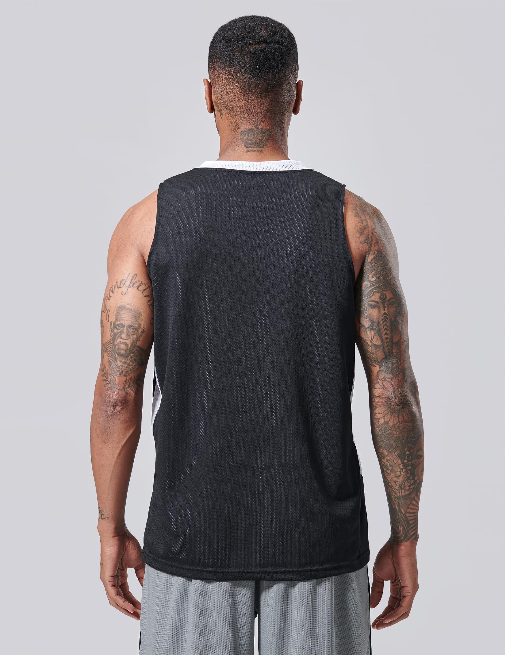Liberty Imports Reversible Men's Mesh Athletic Basketball Jersey Single for Team Scrimmage (Black/White, Large)
