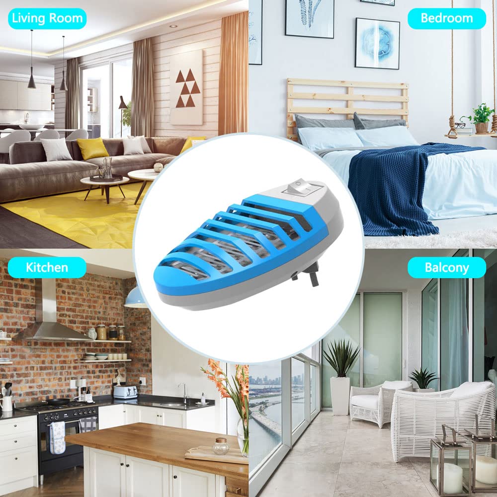 Plug in Bug Zapper Indoor Mosquito Zapper, Fly Zapper Electronic, Mosquito Killer with LED Light, for Patio, Bedroom, Kitchen, Office(4 Packs)