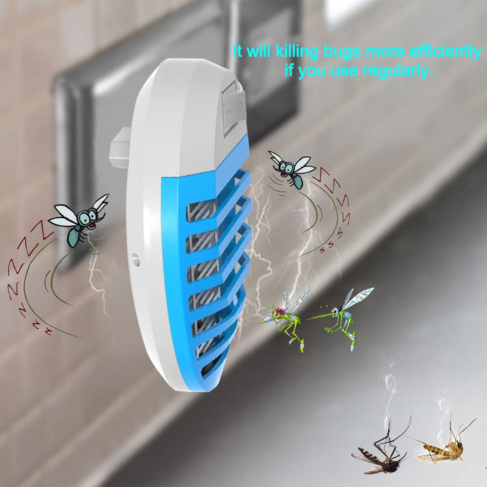 Plug in Bug Zapper Indoor Mosquito Zapper, Fly Zapper Electronic, Mosquito Killer with LED Light, for Patio, Bedroom, Kitchen, Office(4 Packs)