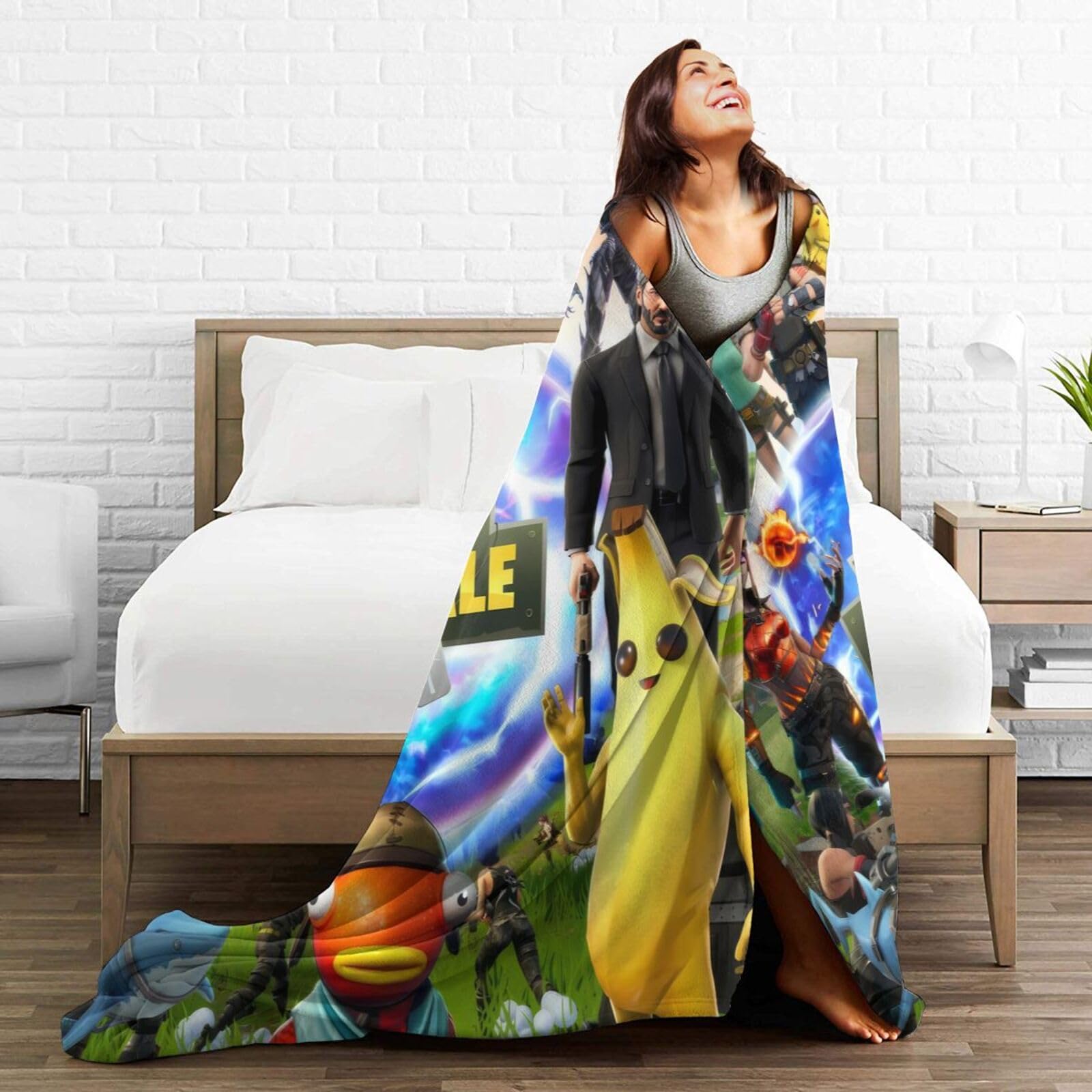 Game Blanket Cartoon Throw Blanket Ultra-Soft Blanket for Couch Bed Living Room Bedroom Car 50"X40"