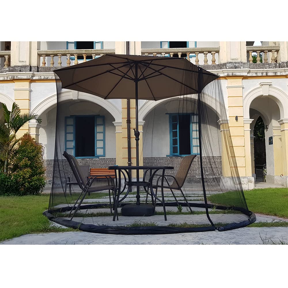 Tiimmgaal 9/10 FT Mosquito Net For Patio Umbrella Outdoors Screen Polyester Hanging Tent(Mosquito Net Only)