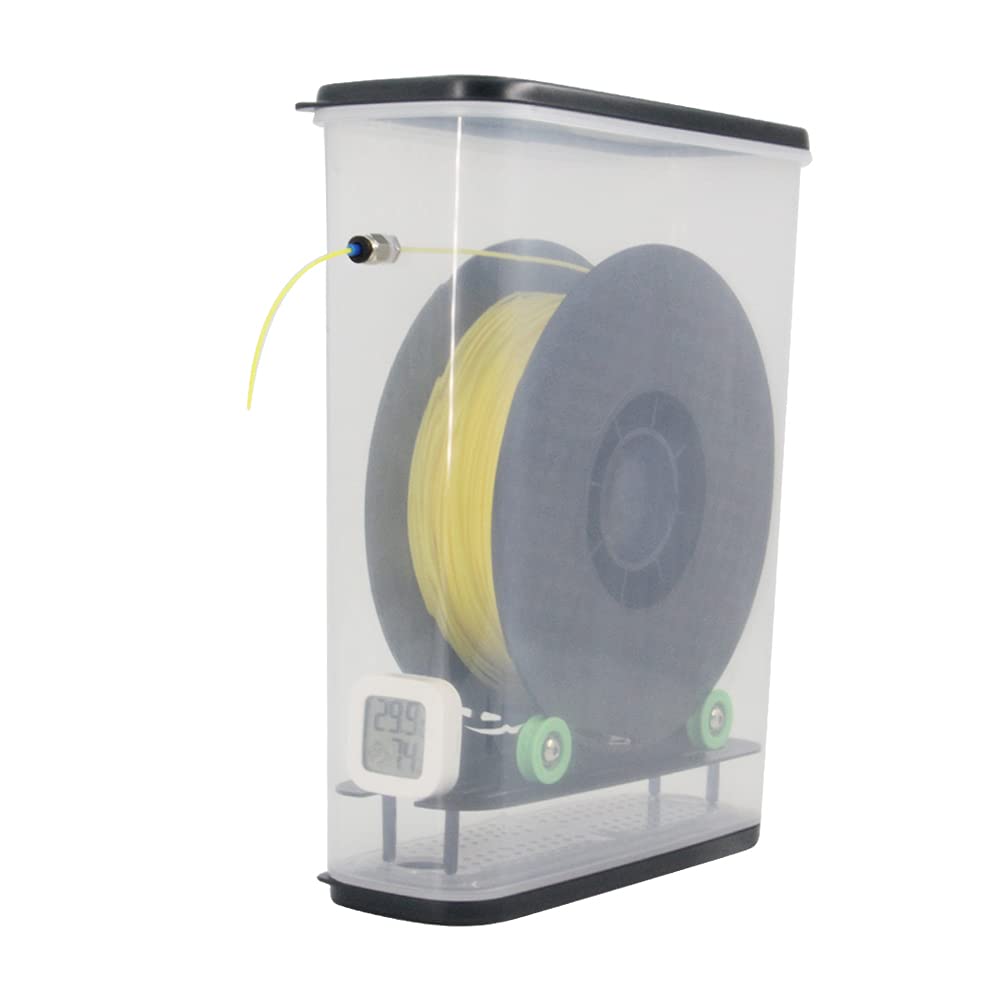 Zeberoxyz 3D Printer Filament Holder Dry Storage Box moisture-proof Sealed Universal Adjustable Filament Mount Rack Bracket for PLA/ABS/Nylon/Wood/TPU 3D Printing Materials (Dry Storage Box)