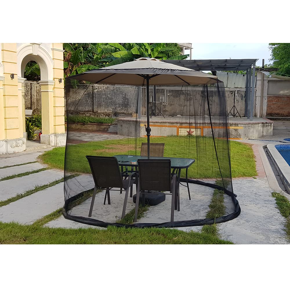 Tiimmgaal 9/10 FT Mosquito Net For Patio Umbrella Outdoors Screen Polyester Hanging Tent(Mosquito Net Only)