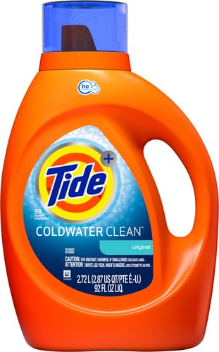 Tide Coldwater Clean Original Scent HE Turbo Clean Liquid Laundry Detergent, 84 Fl oz, 59 loads (Packaging May Vary)