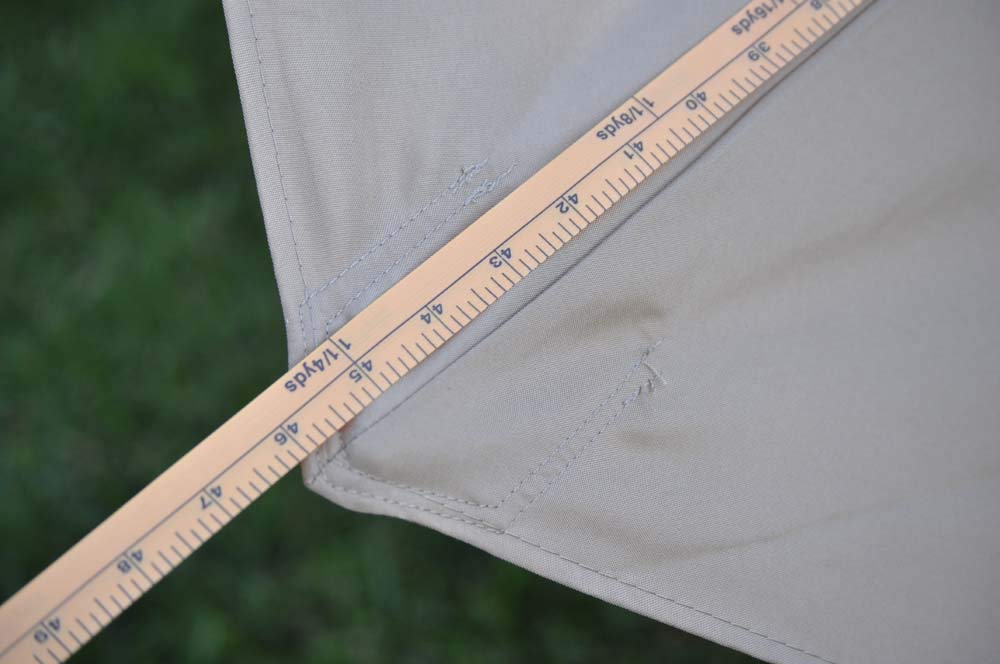 BELLRINO DECOR 7.5 ft 6 Ribs Replacement" STRONG & THICK" Patio Umbrella Canopy Cover (Canopy Only) (LIGHT COFFEE 75)