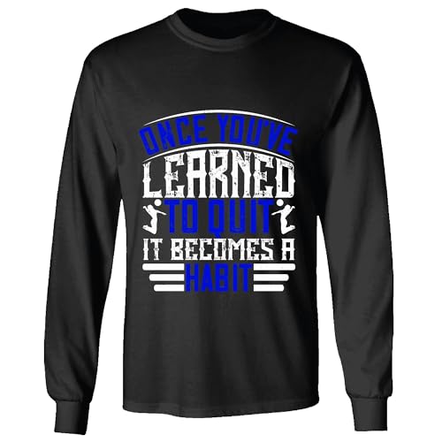 Volleyball Habitual Practice Gift for Players Fans Loved Ones Black and Muticolor Unisex Long Sleeve T Shirt
