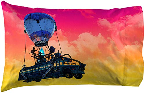 Jay Franco Fortnite Bus Loading Screen 1 Single Reversible Pillowcase - Double-Sided Super Soft Bedding