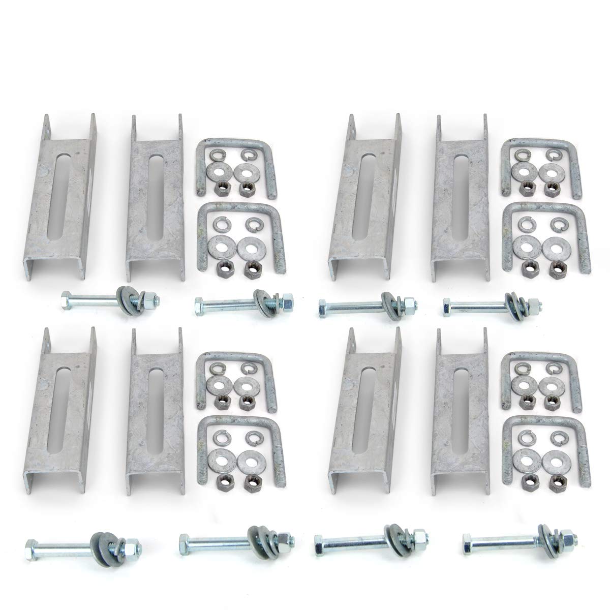 Sturdy Built (8) 8" Galvanized Vertical Bunk Bracket Kit for 2x3 Boat Trailer Cross Members