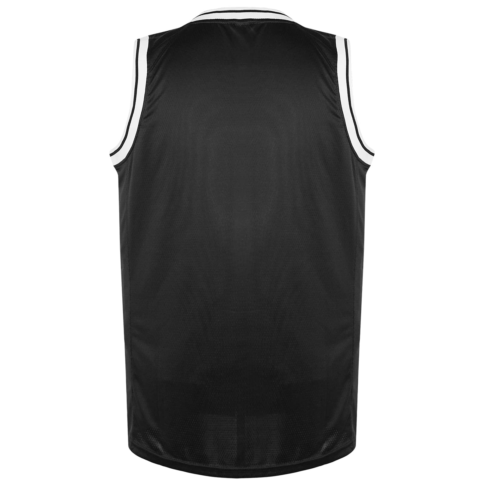 MESOSPERO Blank Basketball Jersey Reversible Men's Mesh Athletic Sports Shirts Training Practice S-3XL (Large, Black)