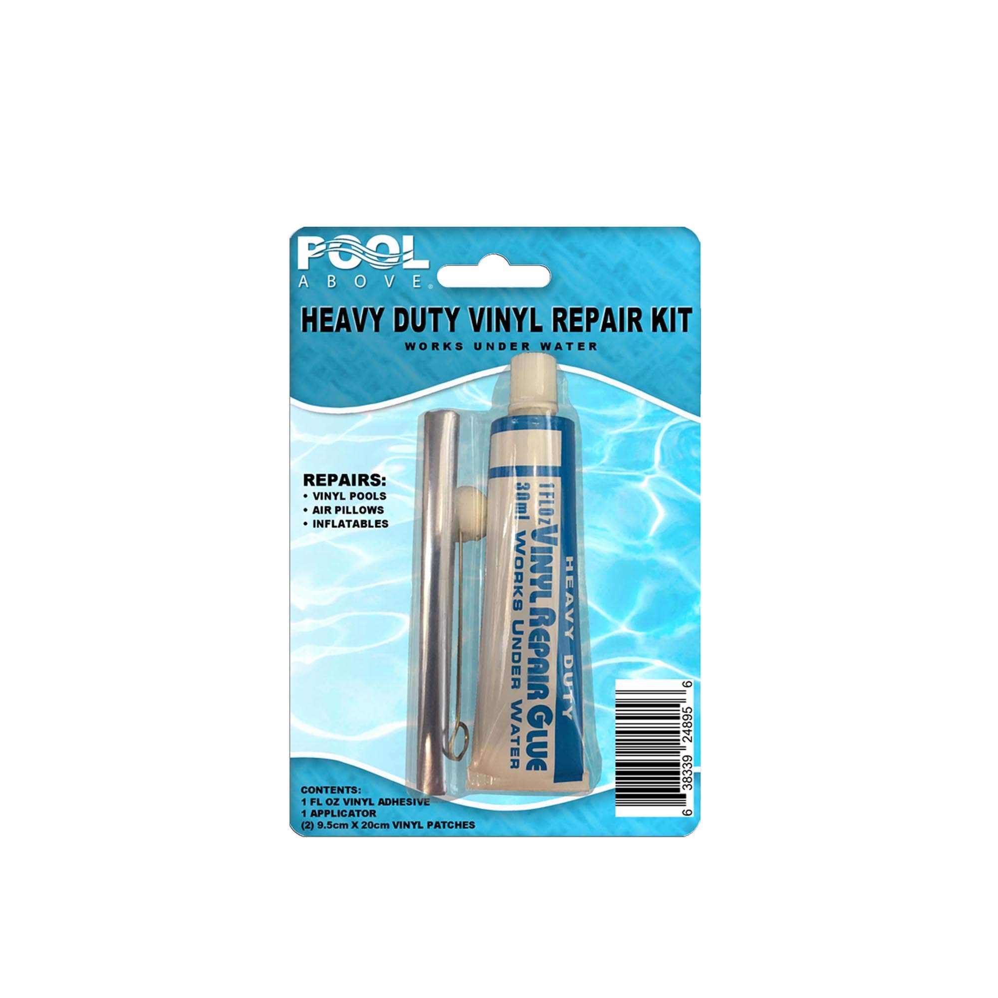 Pool Above Repair Kit for River Run Tube | Vinyl Glue | Pink and Multi Patches