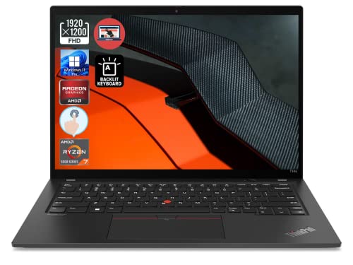Lenovo ThinkPad T14s Gen 3 Slim Business Laptop, 14" WUXGA IPS (1920 x 1200) Touchscreen, AMD Ryzen 7 PRO 6850U, Windows 11 Pro, 16GB RAM, 512GB SSD, AMD Radeon 680M, Backlit KYB, Fingerprint, TDU