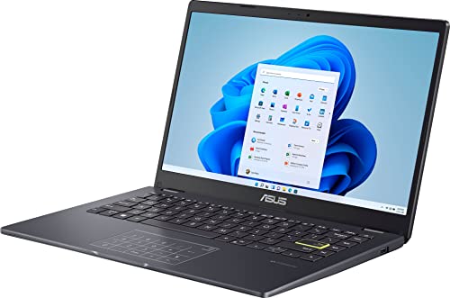 ASUS E410 14" Lightweight Laptop Computer, Intel Celeron N4020 up to 2.8GHz, 4GB DDR4 RAM, 64GB eMMC, 802.11AC WiFi, Bluetooth, HDMI, Webcam, Star Black, Windows 11 S, ipuzzl