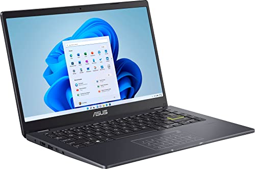 ASUS E410 14" Lightweight Laptop Computer, Intel Celeron N4020 up to 2.8GHz, 4GB DDR4 RAM, 64GB eMMC, 802.11AC WiFi, Bluetooth, HDMI, Webcam, Star Black, Windows 11 S, ipuzzl