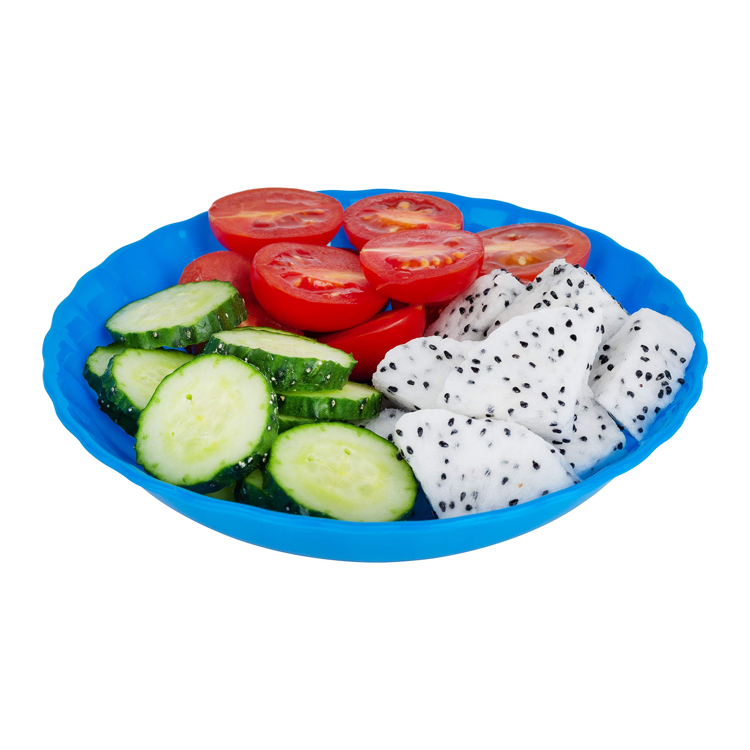 Set of 20 – 6 Inch Kid Plates - Kids Plastic Plates - Reusable Plastic Plates– BPA Free Dinner Plastic Plates for Kids - Food Safe Plastic Reusable Plates – Kids Plates Microwave and Dishwasher Safe