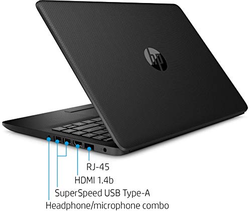 HP 14 WLED-Backlit Display Laptop, AMD Athlon Silver 3050U Up to 3.2GHz (Beats i5-7200U), 4GB DDR4 RAM, 128GB SSD, 802.11AC WiFi+ Bluetooth 4.2, Type-C, HDMI, Black, Windows 10 (Renewed)