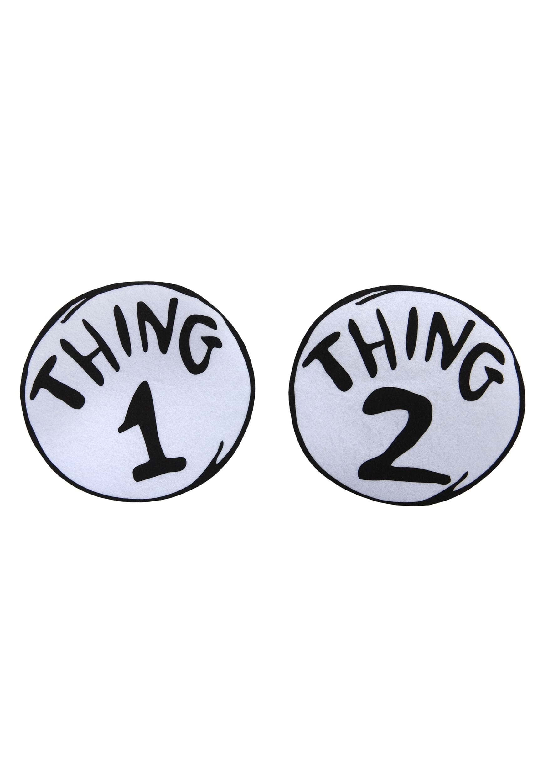 elope Dr. Seuss Thing 1 & Thing 2 Large 2 Piece Iron On Patch Set for Kids and Adults Standard