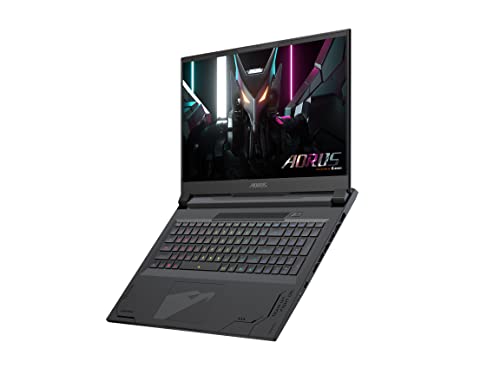 GIGABYTE AORUS 17X: 17.3" Thin Bezel QHD 2560x1440 240Hz Display, NVIDIA GeForce RTX 4080 Laptop GPU 12GB GDDR6, Intel Core i9-13900HX,16GB DDR5 RAM, 1TB SSD, Win11 Pro (AORUS 17X AXF-B4US694SP)