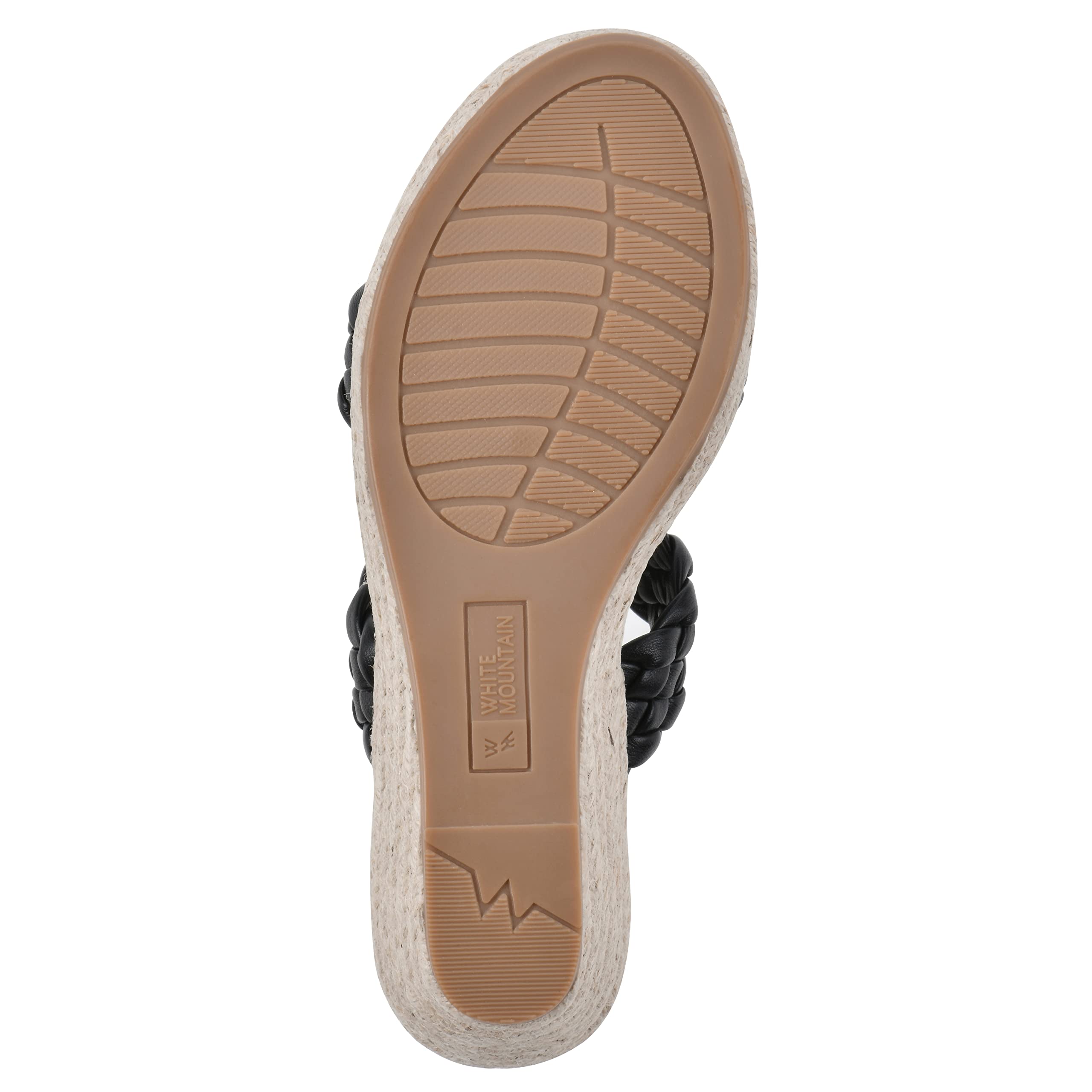 WHITE MOUNTAIN Women's Yoyo Platform Sandal, Black/Smooth, 8 M