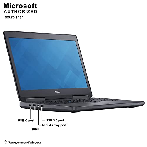 Dell Precision 7510 15.6in Laptop, Core i7-6820HQ 2.7GHz, 16GB Ram, 512GB SSD, Windows 10 Pro 64bit, Webcam (Renewed)
