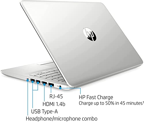 HP 14 Laptop HD Touchscreen, AMD Ryzen 3 3250U Processor(up to 3.5 GHz), 8GB DDR4 RAM, 128GB SSD, HDMI, Bluetooth, Wi‑Fi 5,Webcam,Win11,Natural Silver