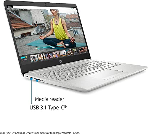 HP 14 Laptop HD Touchscreen, AMD Ryzen 3 3250U Processor(up to 3.5 GHz), 8GB DDR4 RAM, 128GB SSD, HDMI, Bluetooth, Wi‑Fi 5,Webcam,Win11,Natural Silver