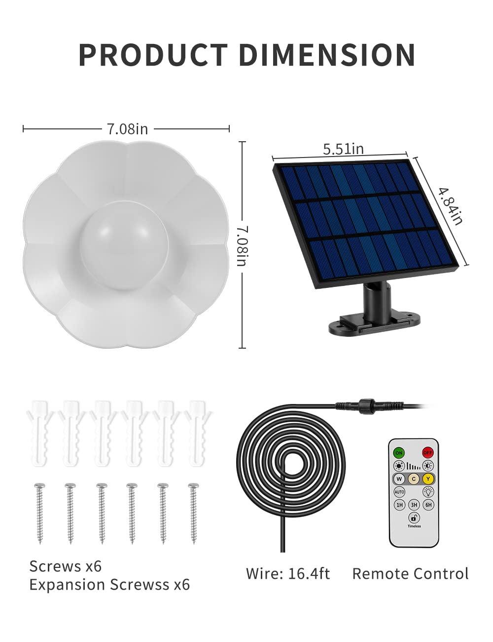 Solar Shed Lights Outdoor Indoor,Led Dusk to Dawn Battery Powered Pendant Lights with Remote Control 4 Modes(Timer Lighting|Auto-On|5 Dimmable|Daytime-On) Waterproof Ip65 for Gazebo Porch Hanging