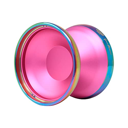 Duncan Toys 9268SE-Y Grasshopper GTX Unresponsive Yo-Yo, Expert Level Yo-Yo, Stainless Steel, Hot Pink/Rainbow, 1 Yo-Yo