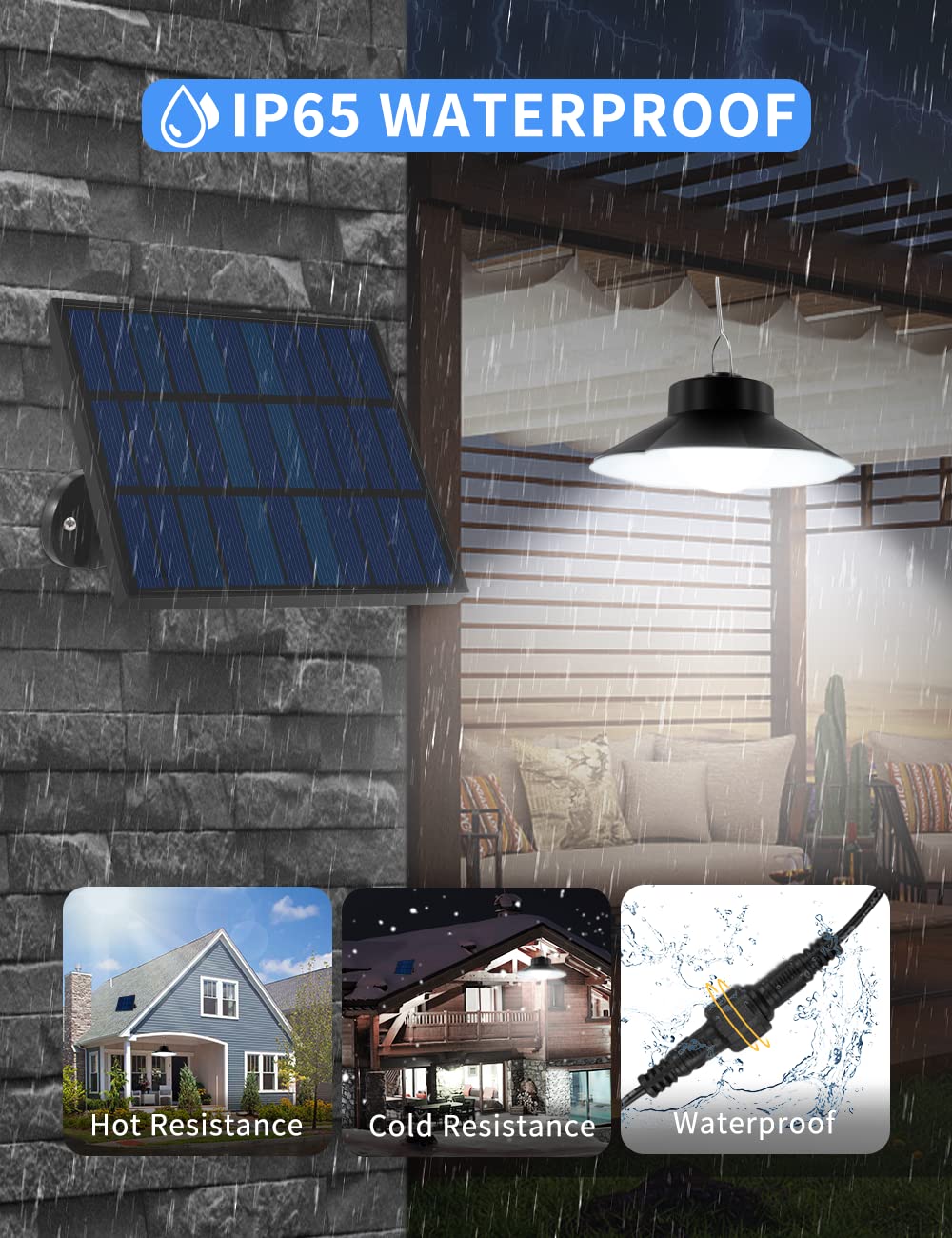 Solar Shed Lights Outdoor Indoor,Led Dusk to Dawn Battery Powered Pendant Lights with Remote Control 4 Modes(Timer Lighting|Auto-On|5 Dimmable|Daytime-On) Waterproof Ip65 for Gazebo Porch Hanging