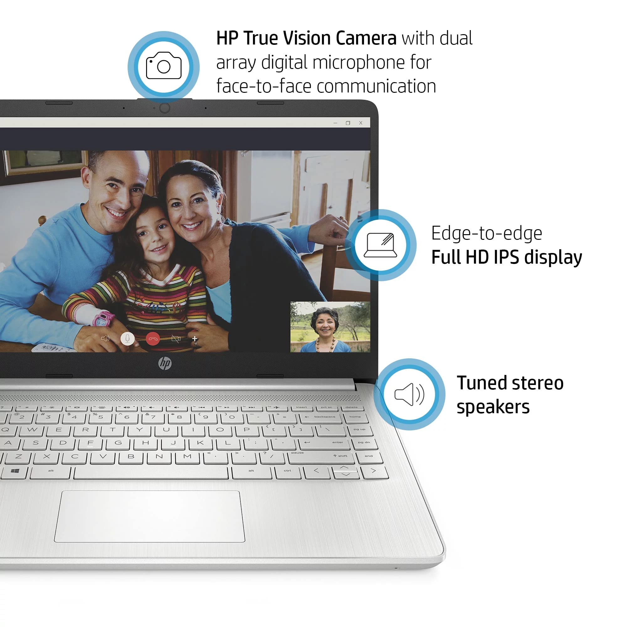 HP Pavilion Laptop (2022 Model), 14" FHD IPS NonTouch Display, AMD Ryzen 3 3250U, 16GB RAM, 512GB SSD, Micro-Edge, Thin & Portable, Micro-Edge & Anti-Glare Screen, Long Battery Life, Win 11