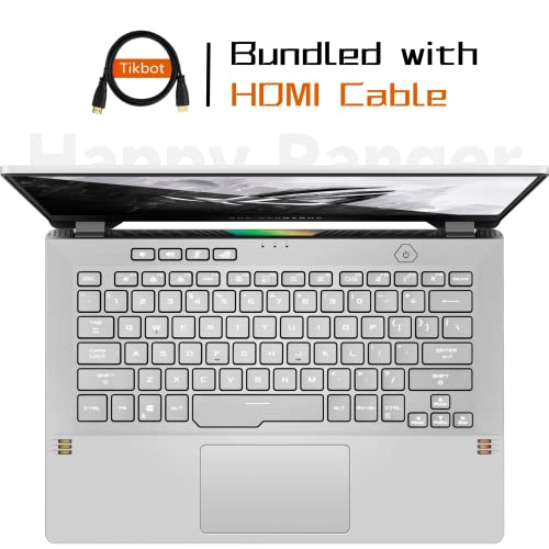 Asus 2022 ASUS ROG Zephyrus 14'' Flagship Gaming Laptop, AMD Ryzen 7 5800HS(8 Cores), GeForce RTX 3060 6GB GDDR6, 144Hz 100% sRGB Pantone, Backlit Keyboard, White (16GB RAM | 512GB PCIe SSD)