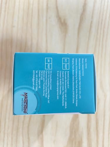 Responsive Yoyo D3 Looping Yoyo for Kids, Durable Professional Plastic Yo yo for Beginners, Looping Yo-yo for 2A Thick with Extra 2 Yoyo Strings + 2 Spacers ( Blue White)
