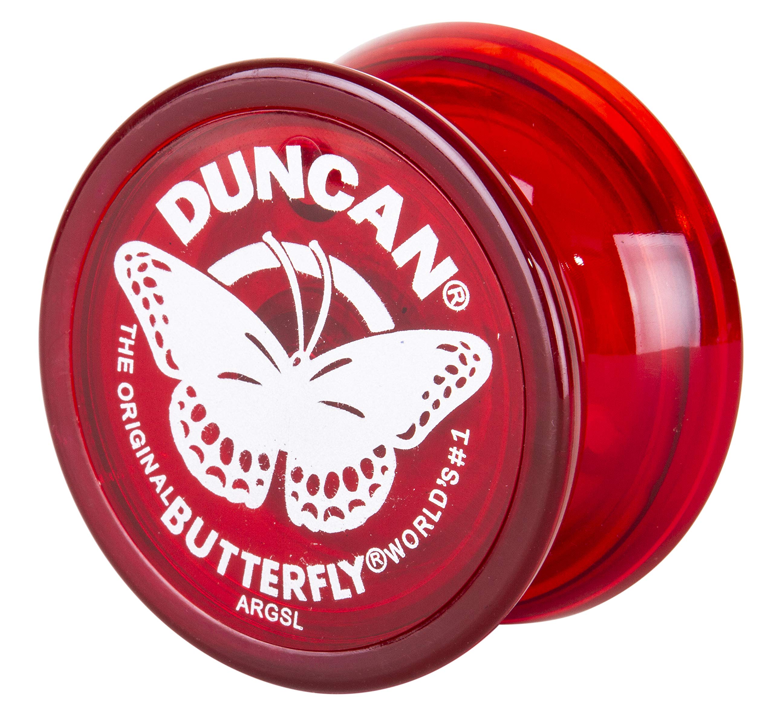 Duncan Toys Butterfly Yo-Yo, Beginner Yo-Yo with String, Steel Axle and Plastic Body, Red