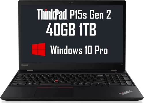 Lenovo ThinkPad P15s 15.6" FHD (Intel 4-Core i5-1145G7, 40GB RAM,1TB SSD, Quadro T500) Mobile Workstation Laptop, Backlit, Fingerprint, Thunderbolt 4, 3-yr Warranty, Windows 10 Pro / 11 Pro