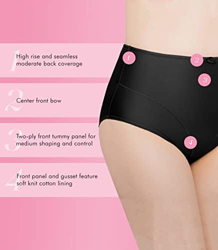 Exquisite Form Control Top Basic Slimming Body Shaper Panties, Medium Control, 2-Pack #51070402A