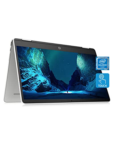 HP Chromebook x360 14 Laptop, Intel Celeron Processor, 4 GB RAM, 32 GB eMMC, 14” HD (1366 x 768), Chrome OS, Work, Streaming, School, Long Battery Life (14a-ca0050nr, 2021) (Renewed)