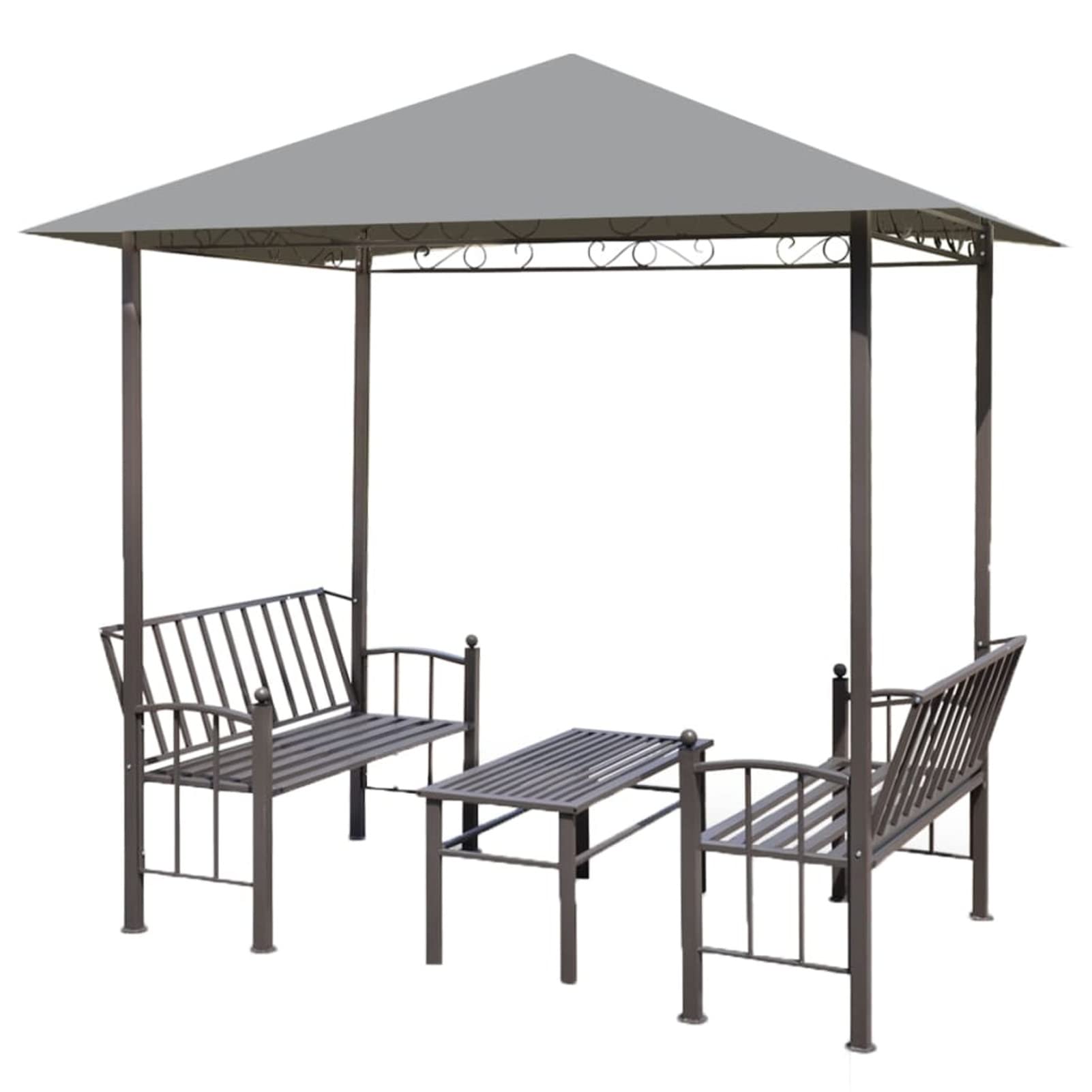 Tidyard Outdoor Gazebo Canopy with Table and Benches Fabric Canopy Steel Frame Sun Shade Shelter for Patio, Wedding, BBQ, Camping, Festival Events