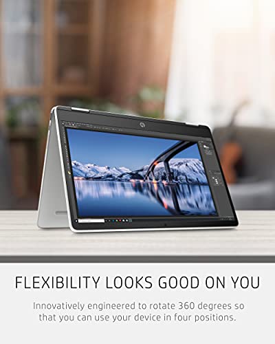 HP Chromebook x360 14 Laptop, Intel Celeron Processor, 4 GB RAM, 32 GB eMMC, 14” HD (1366 x 768), Chrome OS, Work, Streaming, School, Long Battery Life (14a-ca0050nr, 2021) (Renewed)
