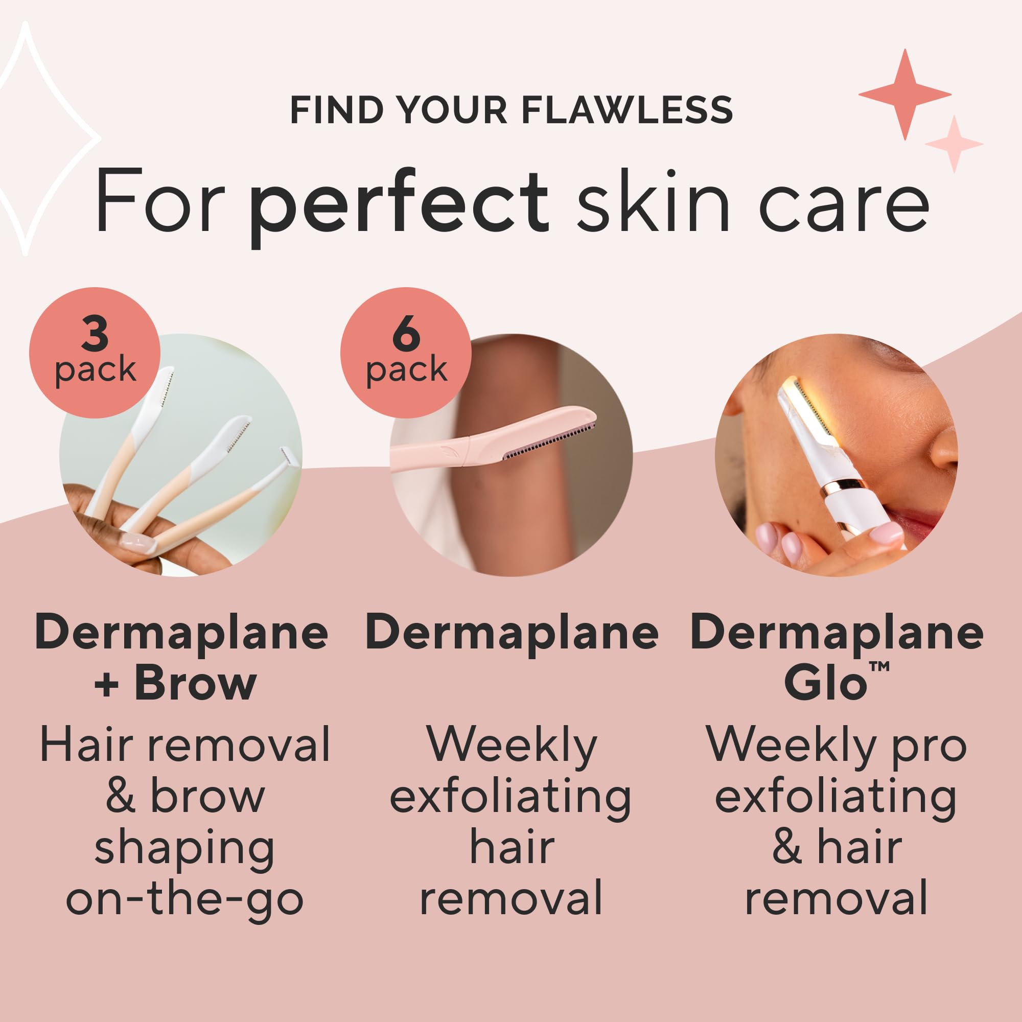 Finishing Touch Flawless DermaPlane Travel Pack Facial Exfoliator & Hair Remover
