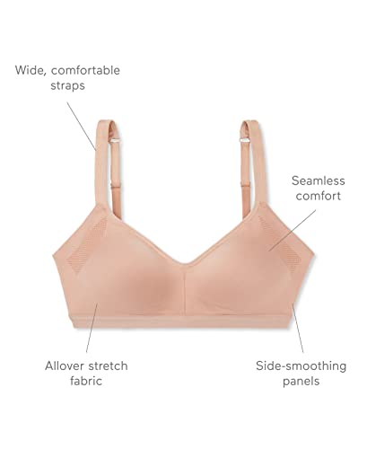 Warner's womens Easy Does It Underarm Smoothing With Seamless Stretch Wireless Lightly Lined Comfort Rm3911a Bra, Rich Black, Large US