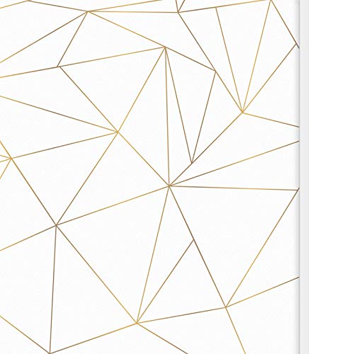 WPCTEV Window Film Non Adhesive Frosted Film Privacy Window Sticker Self Static Cling Vinly Glass Film Anti UV Decorative for Home Office White Geometry 17.5 Inch x 6.5 Feet