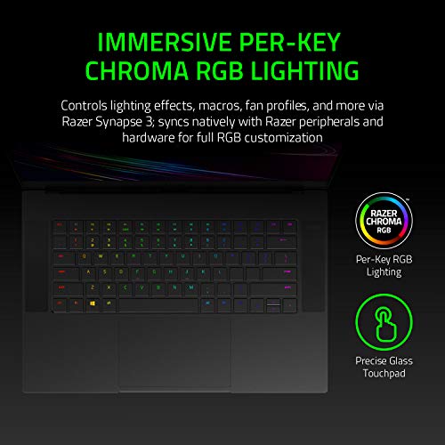 Razer Blade 15 Advanced Gaming Laptop 2020: Intel Core i7-10875H 8-Core, NVIDIA GeForce RTX 2080 SUPER Max-Q, 15.6β 4K OLED Touch, 16GB RAM, 1TB SSD, CNC Aluminum, Chroma, Thunderbolt 3, Creator Ready
