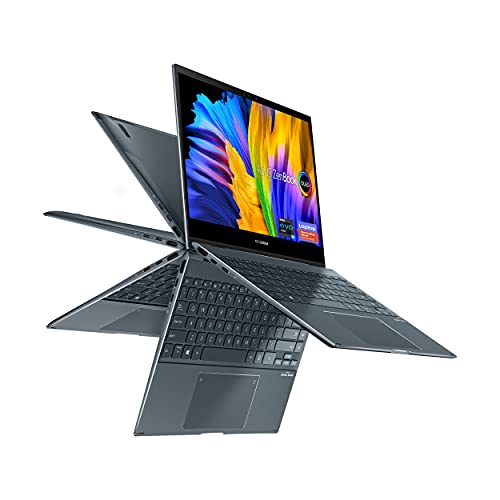 ASUS ZenBook Flip 13 OLED Ultra Slim Convertible Laptop, 13.3β Touch, Intel Evo Platform Core i5-1135G7 Processor, 8GB RAM, 512GB SSD, Windows 10 Home, AI Noise-Cancellation, Pine Grey, UX363EA-DB51T