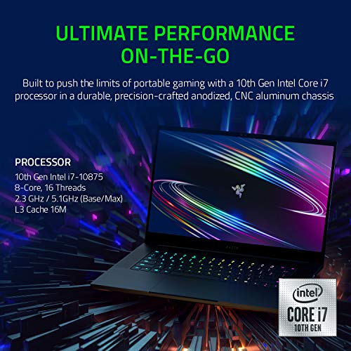 Razer Blade 15 Advanced Gaming Laptop 2020: Intel Core i7-10875H 8-Core, NVIDIA GeForce RTX 2080 SUPER Max-Q, 15.6β 4K OLED Touch, 16GB RAM, 1TB SSD, CNC Aluminum, Chroma, Thunderbolt 3, Creator Ready