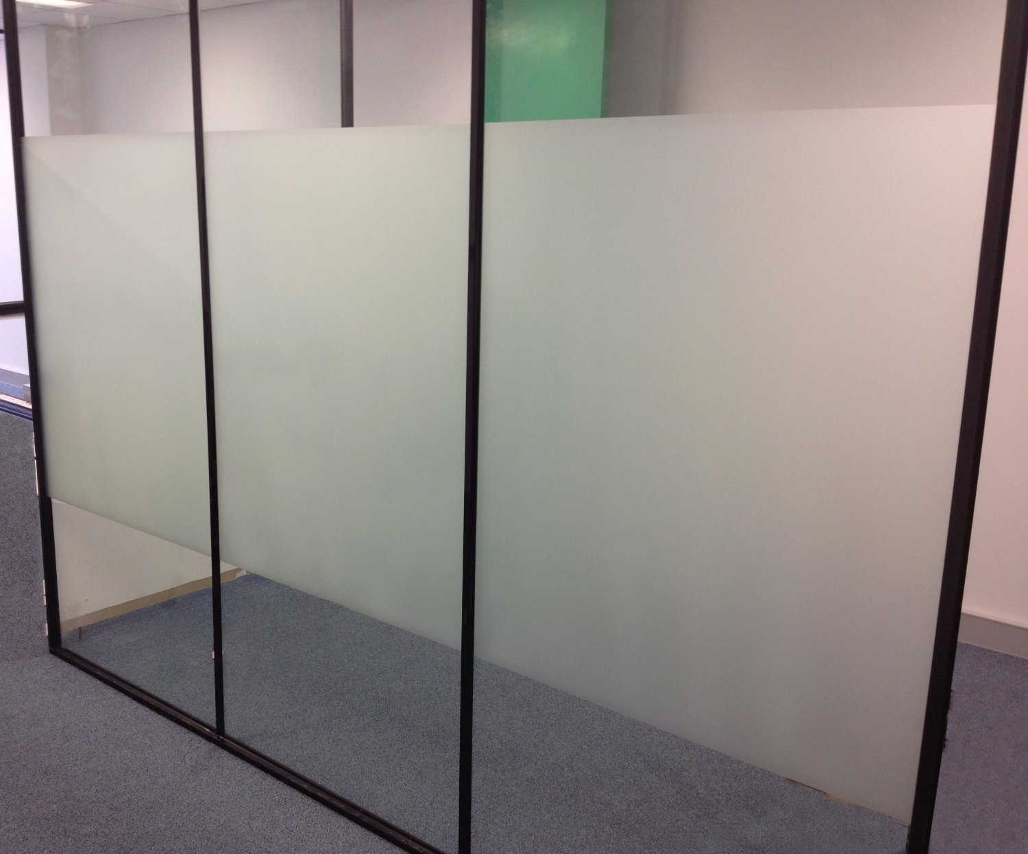 Aibily Privacy Adhesive Window Film, Frosted Glass Sticker for Bathroom/Kitchen/Home, Etched Glass Vinyl Film for Heat Control/Glare Blocking