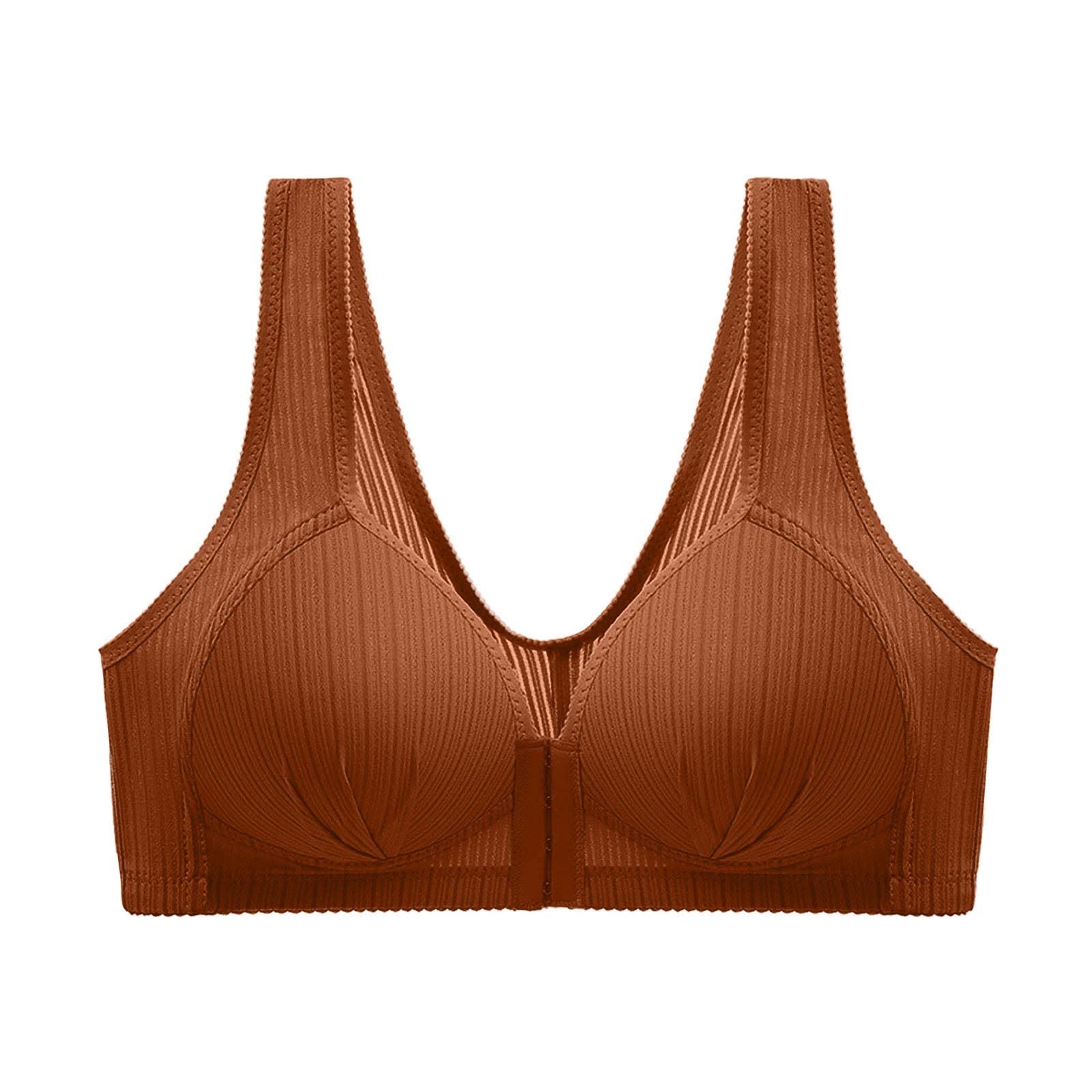 Women's Front Closure Bras Posture Full Coverage No Underwire Unlined Back Support Bra Everyday Wireless Sports Bra Bras for Women Full Support Camisetas De Yoga para