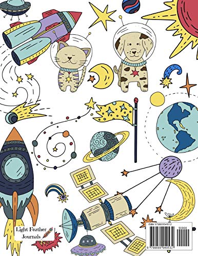 Space Coloring Book For Boys Ages 4-8: Fantastic Outer Space Coloring with Planets, Astronauts, Space Ships, Rockets