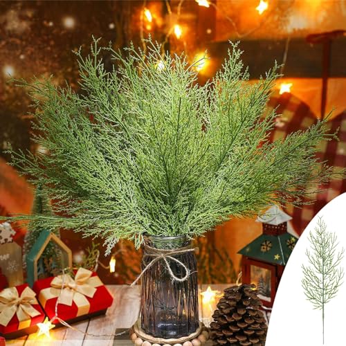 Christmas Branches, 12pcs Artificial Christmas Branches DIY Crafts Branches, 13.7 in Christmas Branches Gift Boxes Vase Decoration for Xmas Indoor Outdoor Home Decor