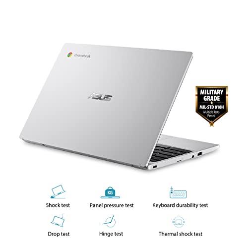 ASUS Chromebook CX1, 11.6" HD NanoEdge Display, Intel Celeron N4020 Processor, 64GB eMMC, 4GB RAM,Military Grade StandardĀ Chrome OS, Transparent Silver, CX1101CMA-DB44